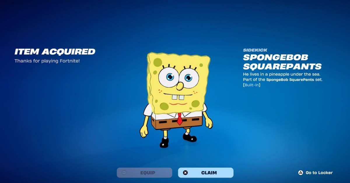 How to Get the Fortnite SpongeBob SquarePants Sidekick | Fragster